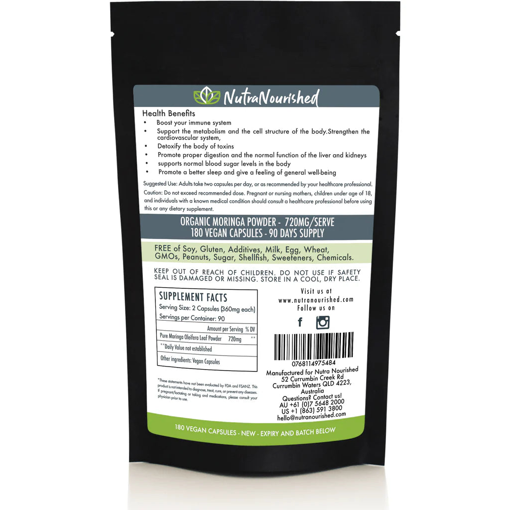 Nutra Nourished Moringa Capsules Refill Pack - Buy Moringa Online